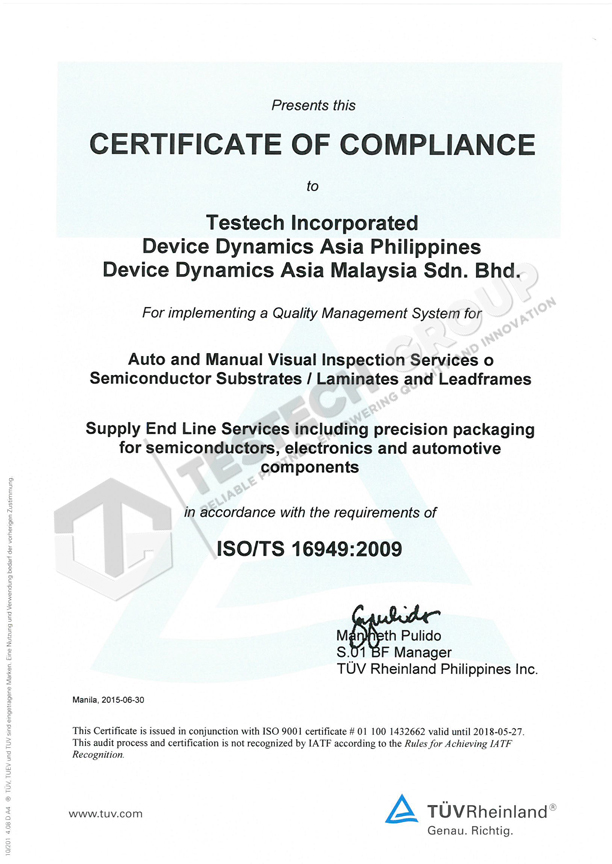 Certifications – TESTECH GROUP