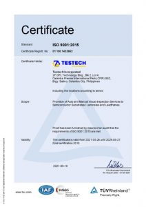 Certifications - TESTECH GROUP